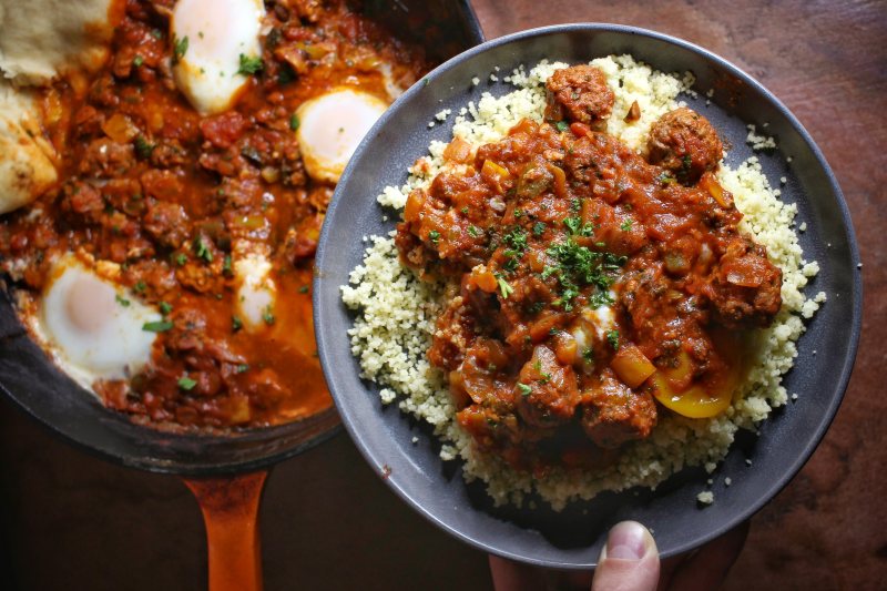 Kefta Mkaouara - Moroccan Meatball Tagine - The Buslife Kitchen