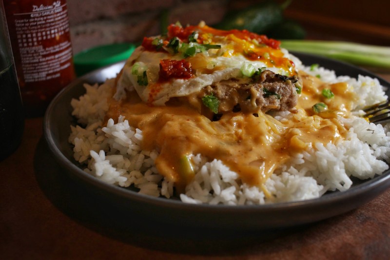 Red Curry Loco Moco - The Buslife Kitchen